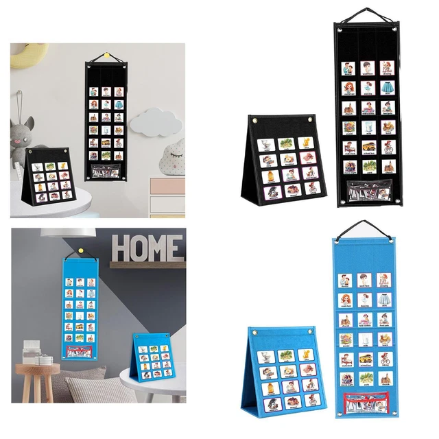 VISUAL SCHEDULE FOR Kids Daily Schedule Pocket Chart with 96 Cards ...