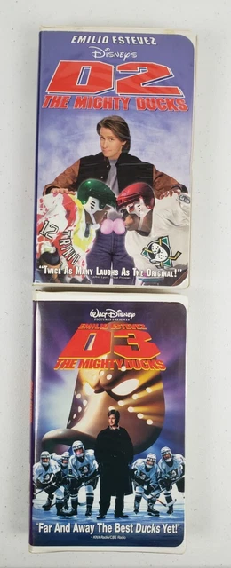 DISNEY D2 THE Mighty Ducks And D3 The Mighty Ducks VHS Tapes 2 Movies £ ...