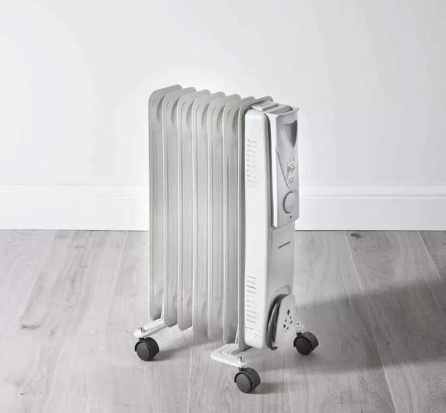 BLAUPUNKT 7 Fin Oil-Filled Turbo Radiator 1500W Portable Heater Camping ...
