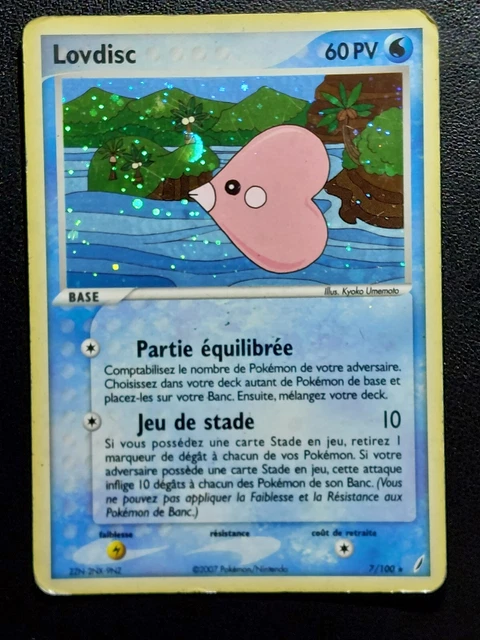 CARTE POKÉMON LOVDISC 7/100 Holo Rare Ex Gardiens de Cristal FR EUR 2 ...