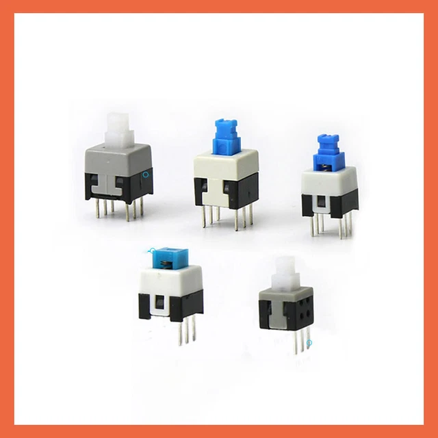 MINIATURE MOMENTARY/LATCHING TACTILE Push Button Switch PCB Mounted ...