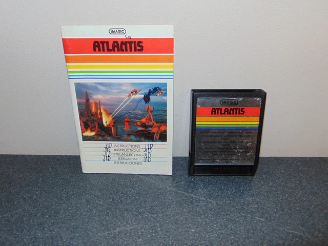 ATARI 2600 - Atlantis By Imagic Game Cartridge & Manual £12.99 ...