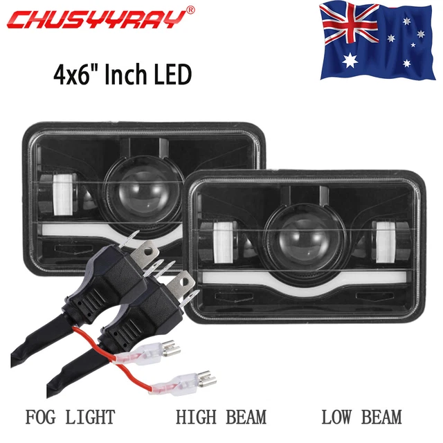 FOR FJ80 FZJ80 Toyota Landcruiser 60 80 Series 4X6 Inch LED Headlight ...