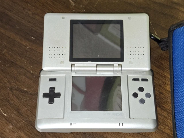 NINTENDO DS ORIGINAL Console NTR-001 W/ GAME Titanium Silver Untested ...