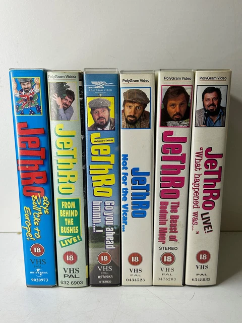 BUNDLE OF 6 Jethro Stand Up Comedy VHS Video Cassette Tapes £34.99 ...