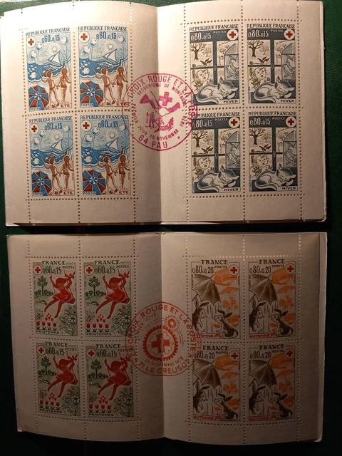 FRANCE CARNET CROIX ROUGE DE 1974 et 1975 obliteres N° 2023, 2024 EUR 5,00 - PicClick FR