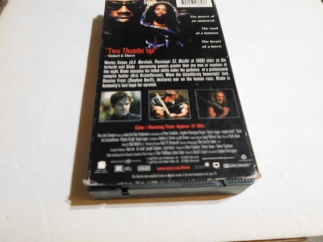 BLADE VHS (1998) Wesley Snipes Stephen Dorff Action Rated R Horror £8. ...