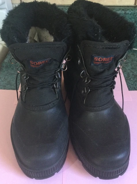 KAUFMAN CANADA SOREL Black Winter Snow Boots Work Outdoors READ ...
