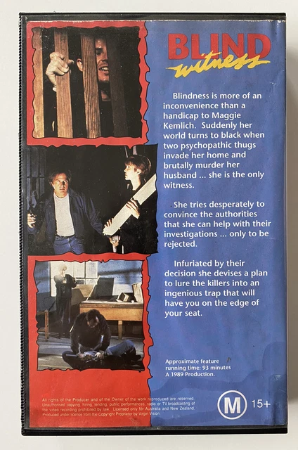 BLIND WITNESS [VHS] Virgin Vision 1989 Big Box Ex-Rental Video Tape ...