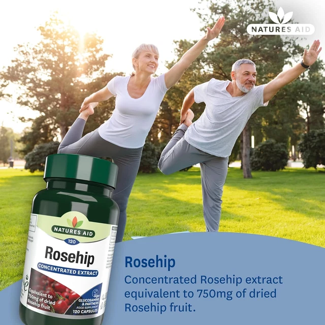 ROSEHIP 750 MG, Rosa Canina Extract, Vegan, 120 Capsules £10.75 ...