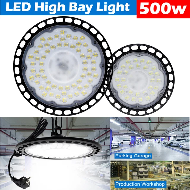 LED HIGH BAY Light 500W High Bay UFO Warehouse Industrial Lights ...