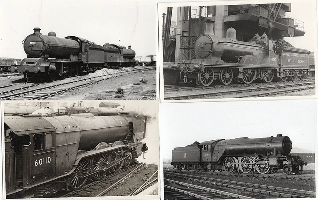 A SELECTION OF X 4 Ex LNER + GWR + BR STANDARD TOTAL OF 12 PHOTOS SEE ...
