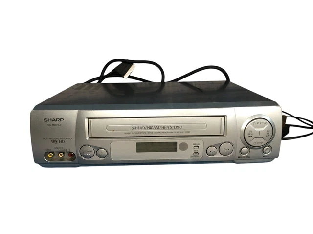 VINTAGE SHARP VC-MH704 VCR Nicam VHS Video Cassette Player Silver No ...