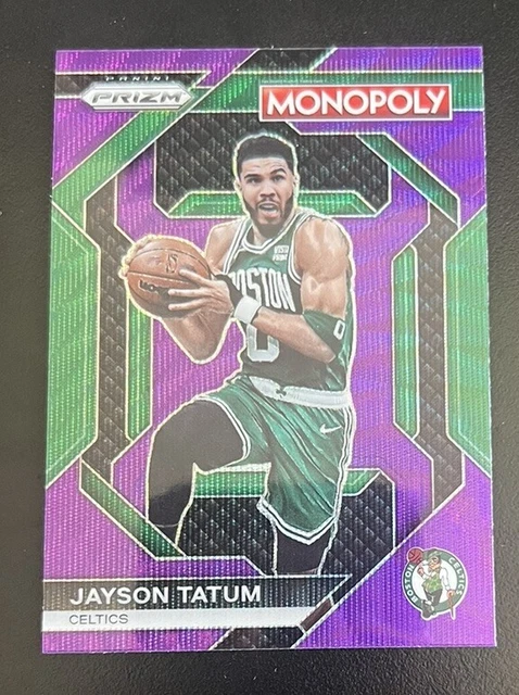 JAYSON TATUM 2023-24 Panini Prizm Monopoly PS2 inserto viola onda prizm ...