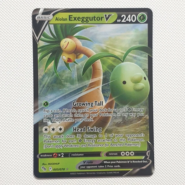 POKÉMON - ALOLAN Exeggcutor V - 5/78 - Pokémon GO - Rare Holo V EUR 2 ...