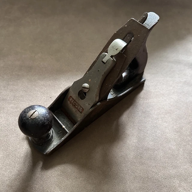 VINTAGE RECORD NO.03 Smooth Hand Plane 1 3/4" Iron Tool Made In England ...