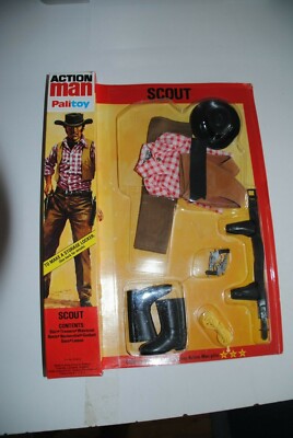 ACTION MAN PALITOY GI Joe Vintage "SCOUT-Cowboy" Locker Box "RARE! EUR ...