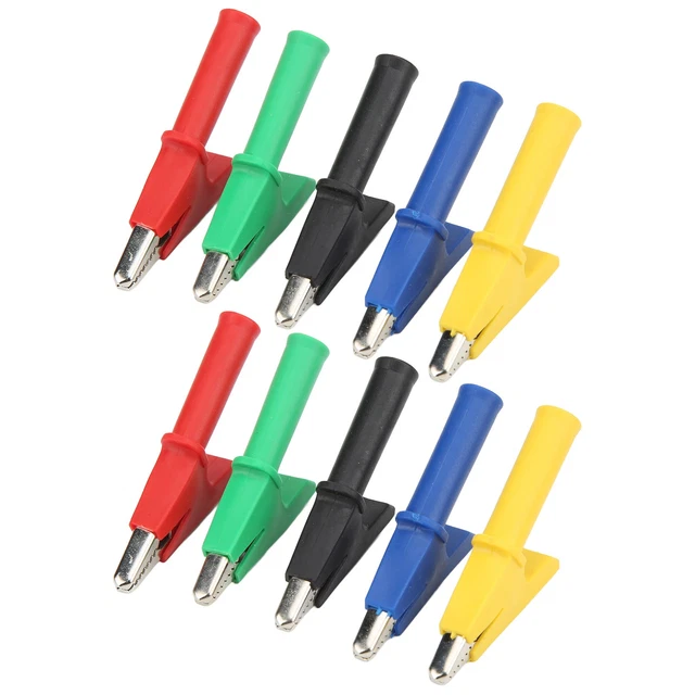 INSULATED CROCODILE CLIPS Portable Safe Non Damage 10mm Opening ...