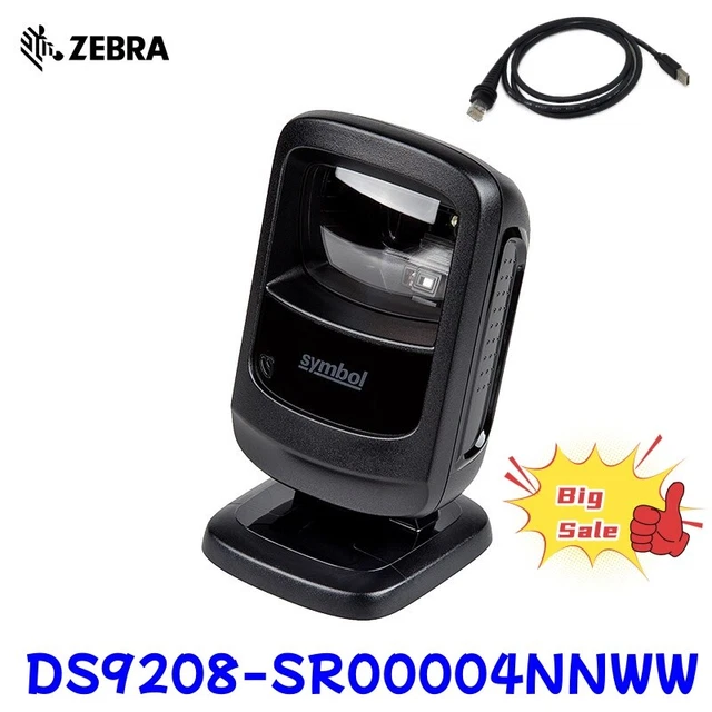 ZEBRA SYMBOL DS9208-SR00004NNWW 1D/2D Wired Barcode Scanner Reader W ...