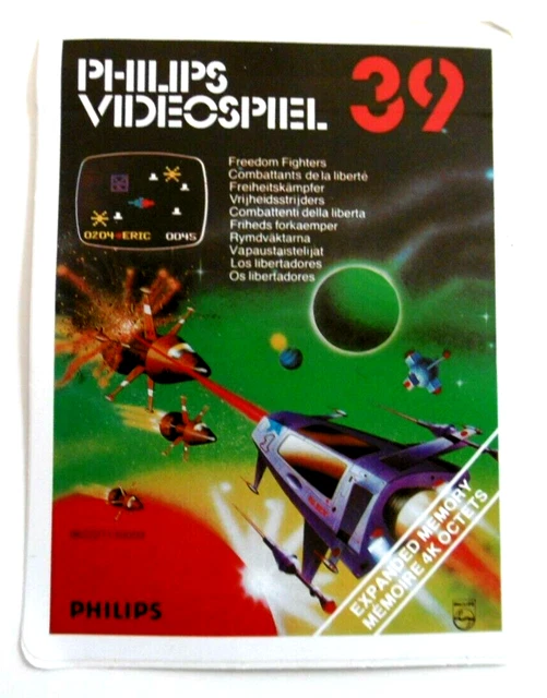 WERBE-AUFKLEBER PHILIPS VIDEOPAC 39 Freedom Fighters G7000 Magnavox ...