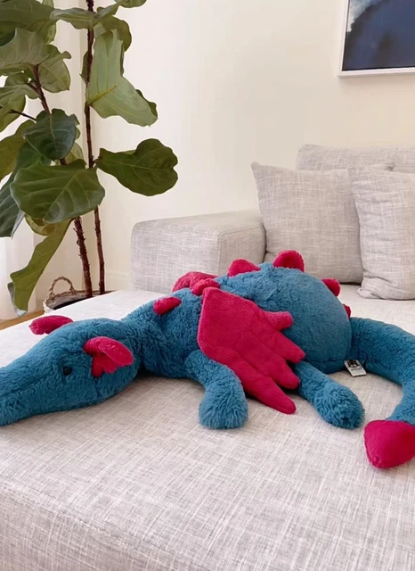 JELLYCAT LARGE DEXTER Dragon Plush Toy Mythical Animal Valentine's Day ...
