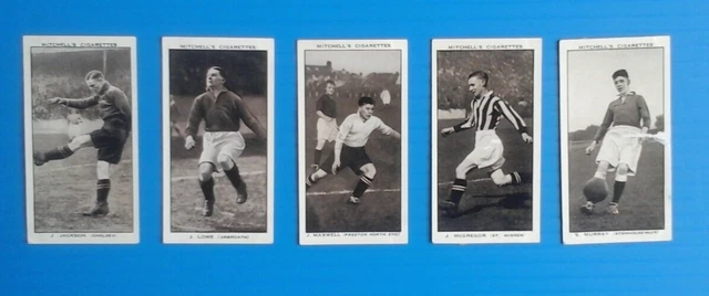 SCOTTISH FOOTBALL SNAPS CIG TRADE CARDS 1934 MITCHELL 5 cards £9.04 ...