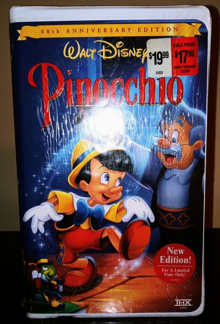 DISNEY PINOCCHIO MOVIE vhs 60th Anniversary Edition VHS still sealed ...