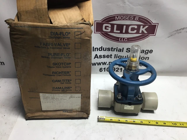 ITT DIA-FLO 1-1/2& Handwheel Operated EPDM Diaphragm Valve 2414-M-903-Y ...