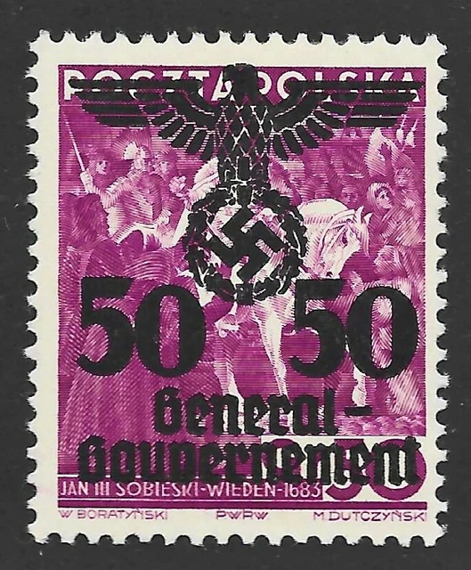 NAZI WWII GERMANY Rare WW2 Stamp Hitler Swastika Eagle Service NSDAP ...