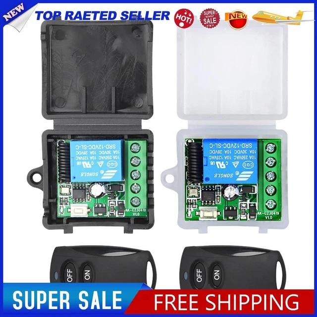 433MHZ MINI MODULE 1CH DC 12V Relay Receiver Module 10A for Fan LED ...