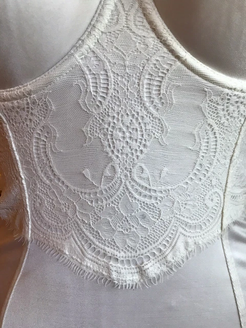 FLEXEES MAIDENFORM IVORY Fitted Girdle Lingerie Slip 38C Underwire Body ...