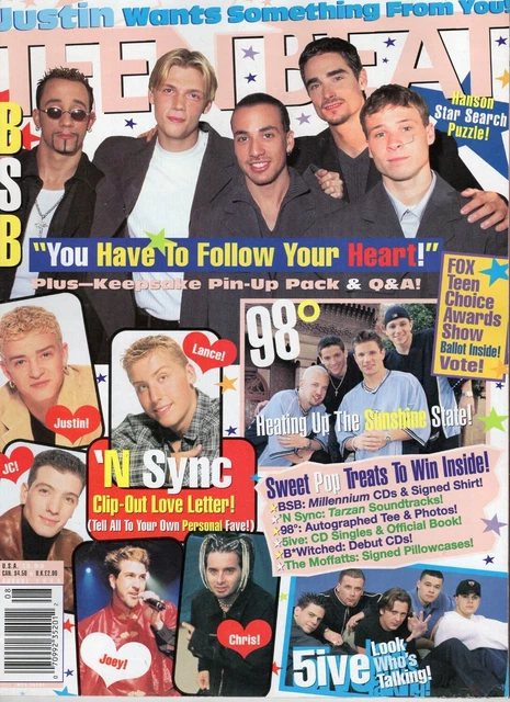 BACKSTREET BOYS TEEN Beat Magazine Août 1999 JUSTIN TIMBERLAKE SANS ...