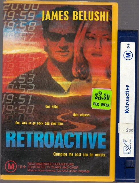 RARE VHS VIDEO Tape Big Box RETROACTIVE Ex-Rental PAL Belushi RocVale ...