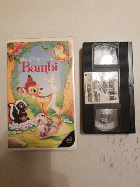 WALT DISNEY CLASSIC Bambi VHS Video Tape Red Signature Black Diamond ...