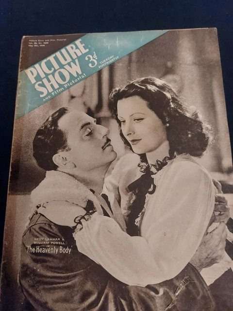 RARE PICTURE SHOW Magazine 6th MAY 1944 Hedy Lamarr William Powell ...
