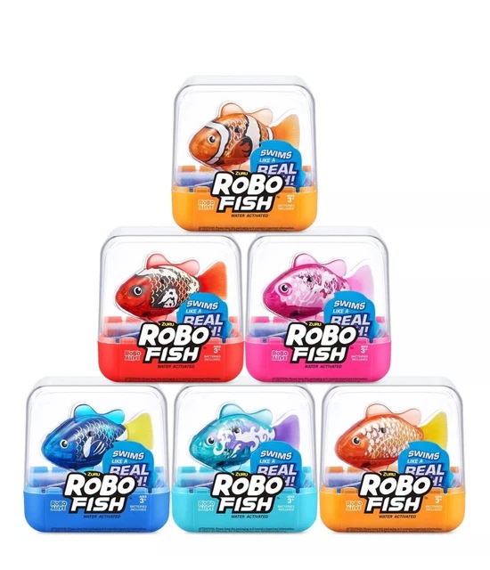 ZURU ROBO ALIVE Water Activated Robotic Fish 6 colours available £11.99 ...