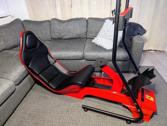 PLAYSEAT RED FERRARI Formula 1 Cockpit + Sparco Monitor Stand Sim ...