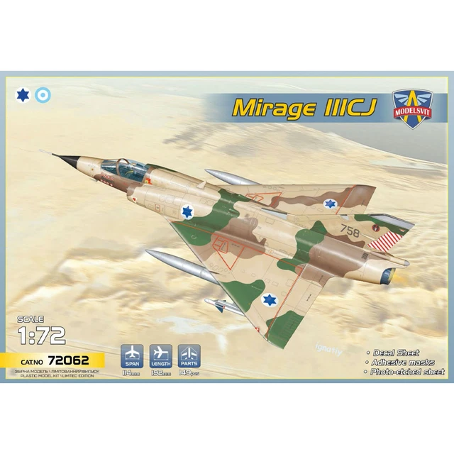 MODELSVIT 72062 DASSAULT Mirage IIICJ 1:72 Plastic Model Aircraft Kit £ ...