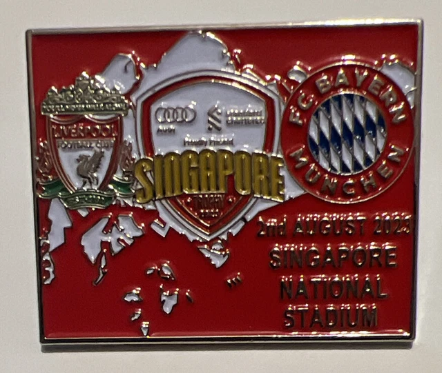 LIVERPOOL FC PIN Badge, 2023/2024 Pre Season V Bayern Munich, Red ...