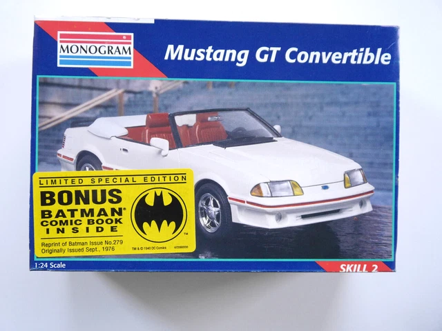 FORD MUSTANG GT Convertible BAT MAN, Bausatz Kit Monogram 2953 1:24/25 ...