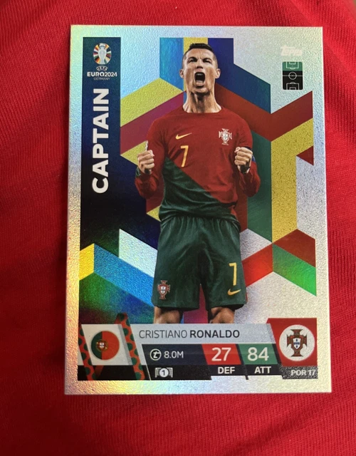 TOPPS UEFA EURO 2024 Match Attax POR 17 Captain Cristiano Ronaldo £2.00 - PicClick UK