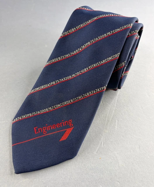 BRITISH AIRWAYS ENGINEERING Airline Neck Tie BA Landor DC10 Concorde ...