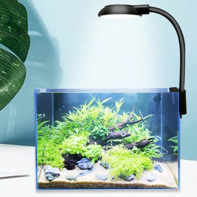 AQUARIUM LIGHT SMALL LED Fish Tank Light USB Clip On Aquatic Plant ...