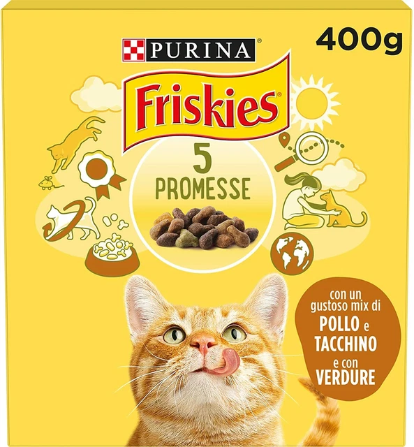 CROCCHETTE FRISKIES GATTO CROCCANTINI PER GATTI FRISKIES POLLO E TACCHINO 400 g EUR 3,45 ...