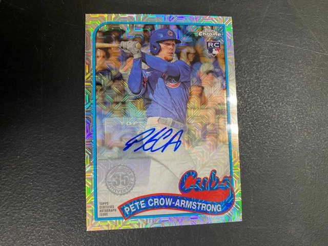 AUTOGRAPHE AUTO ANNIVERSAIRE Pete Crow-Armstrong 2024 Topps Chrome 1989 RC Cubs T1 EUR 19,90 ...
