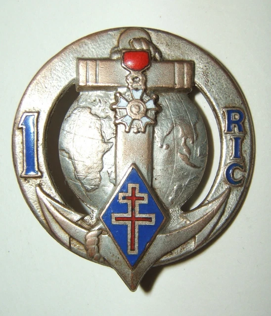 INSIGNE 1° REGIMENT D'INFANTERIE COLONIALE - Drago O. Métra Déposé EUR 30,00 - PicClick IT