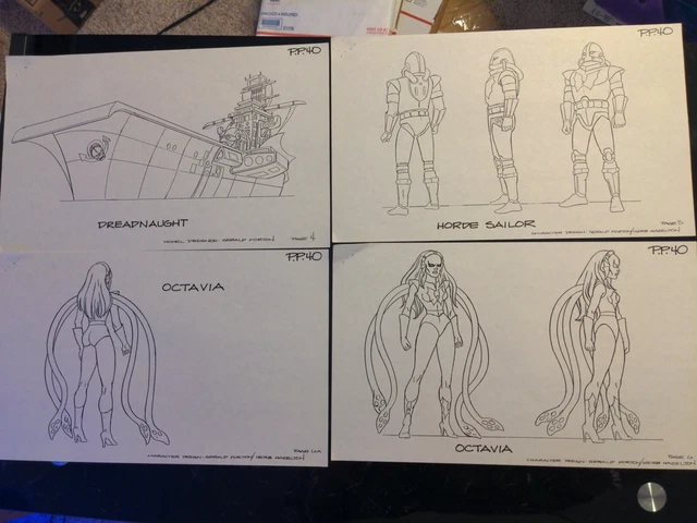 SHE-RA ANIMATION CEL vintage MOTU cartoon MODEL SHEET princess power he ...