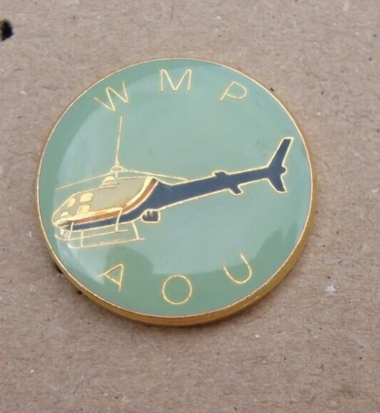 WEST MIDLANDS POLICE AIR OBSERVATION UNIT Helicopter tie tac pin badge ...