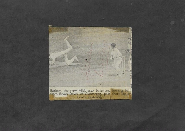 RARE AUTOGRAPH - Graham Barlow - Middlesex & England Cricketer £3.50 ...