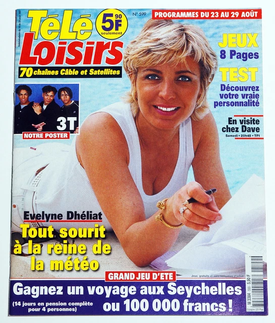 MAGAZINE TÉLÉ LOISIRS n° 599, Evelyne DHELIAT, 3T, Melissa GILBERT. EUR 12,00 - PicClick FR